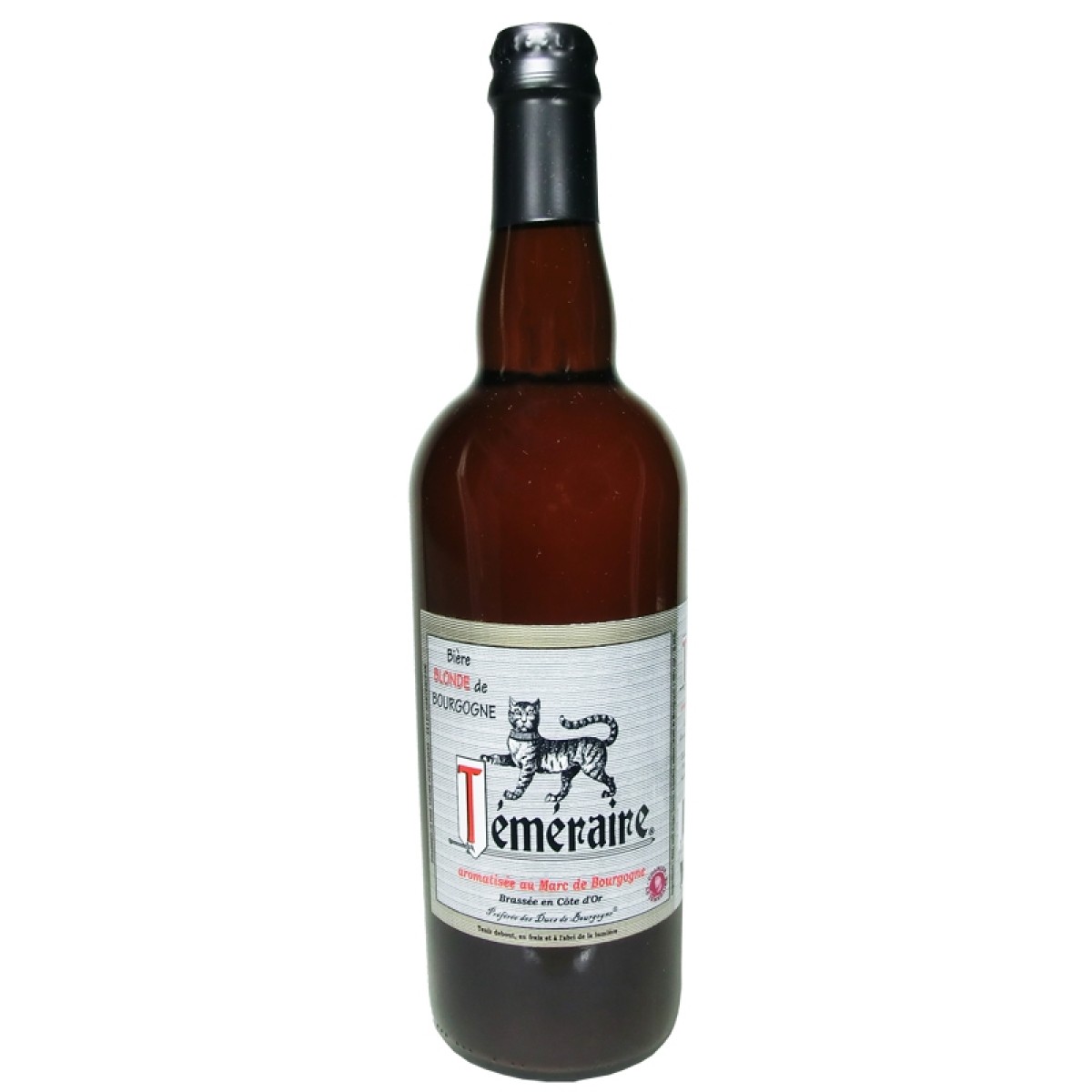 Bière blonde au marc de Bourgogne Téméraire 75cl Les 3 fontaines