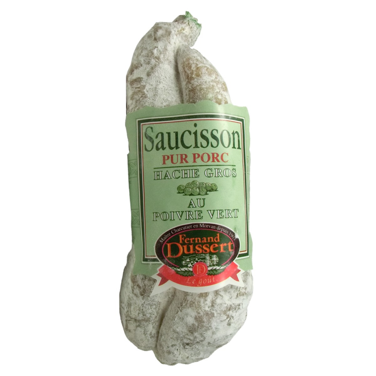 Saucisson Sec Pur Porc au Poivre Vert 250 G - Saveurs de Bourgogne ...