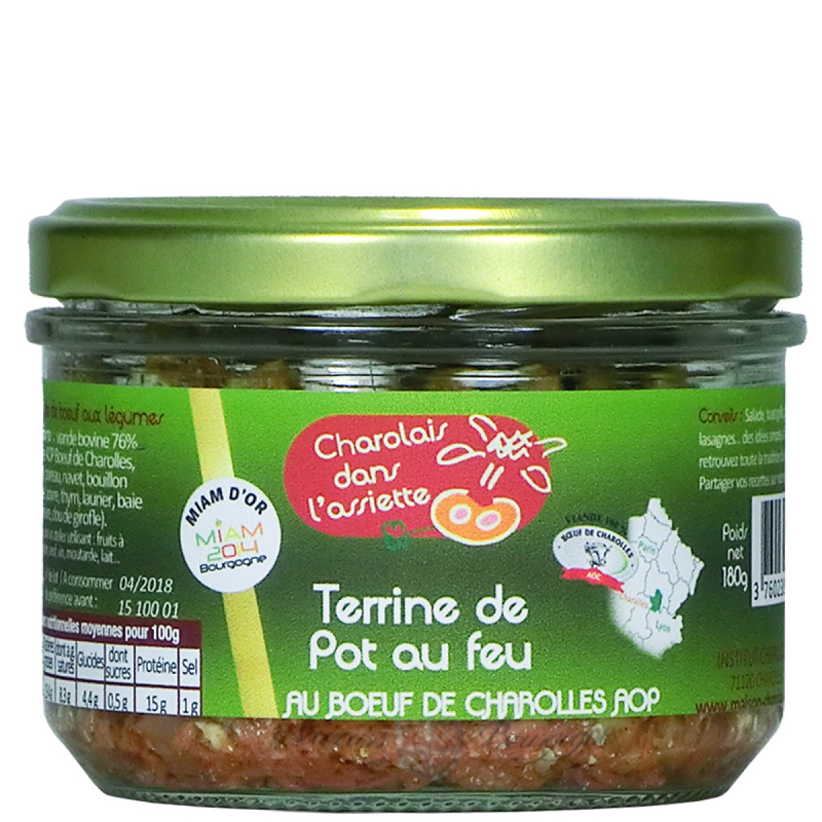 Terrine de pot au Feu au Boeuf Charolles AOP 180g - Saveurs de ...