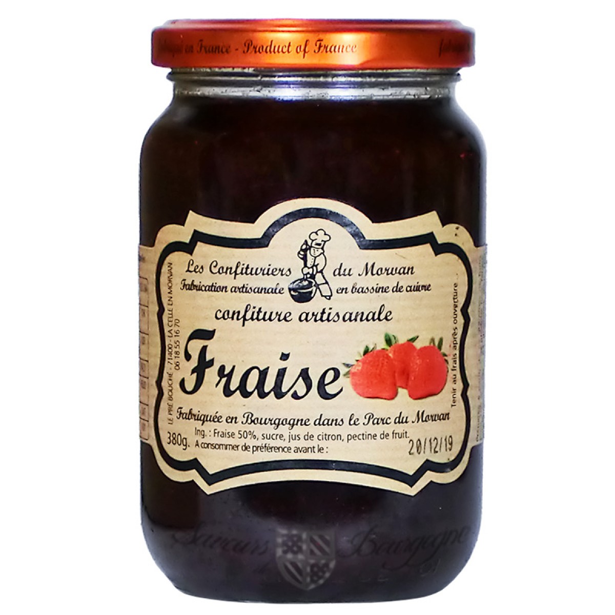 Confiture Fraise 380g Confiturier du Morvan - Saveurs de Bourgogne ...