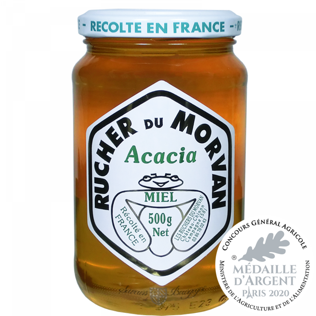 Miel Acacia 500g Médaille Argent CGA 2020 - Ruchers du Morvan - N - S - Producteurs - Saveurs de ...