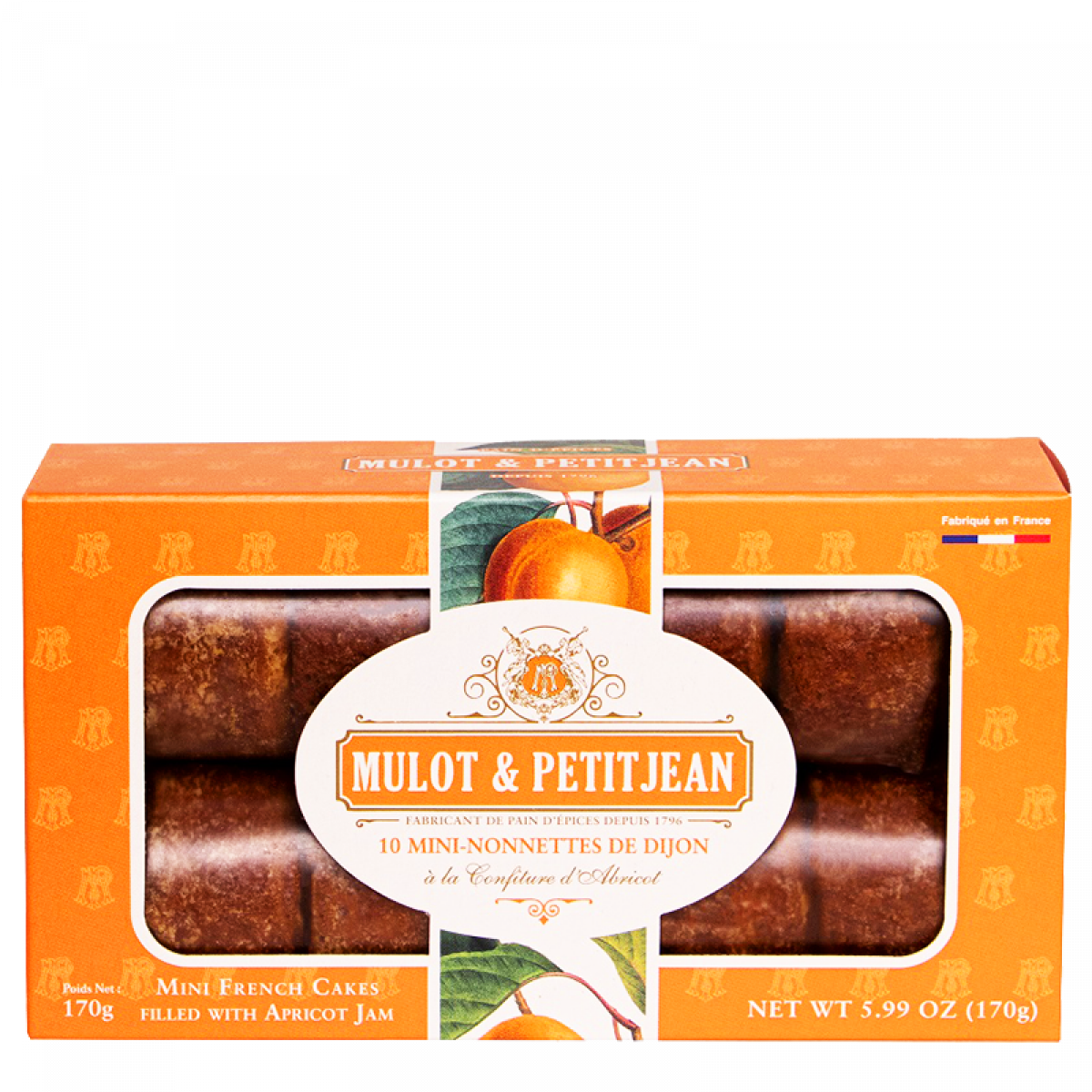 10 Mini-Nonnettes à l'Abricot 170g - Saveurs de Bourgogne - Vente de ...