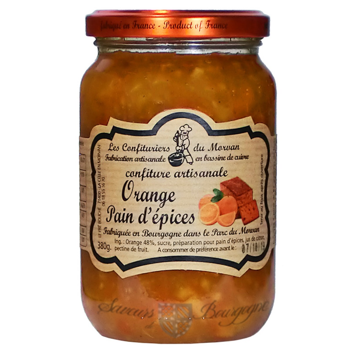 Confiture Orange-Pain d’épice 380g Confituriers du Morvan - Saveurs de ...